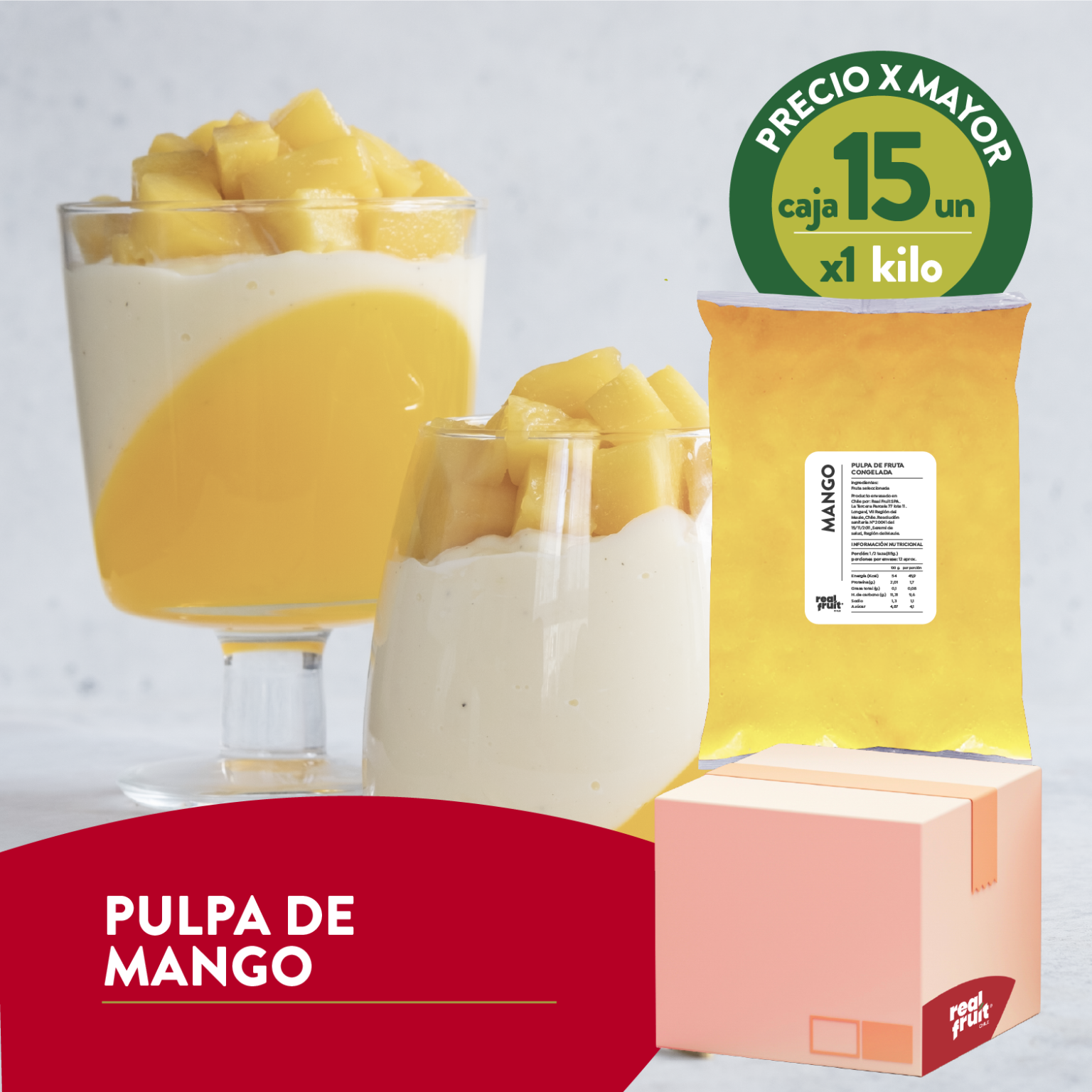 Pulpa de Mango Caja 10x1kg - RealFruit